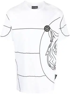 PLEIN SPORT Ss Tiger Round-neck T-shirt - White