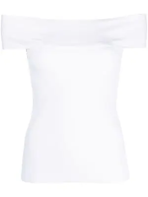 Philosophy Di Lorenzo Serafini Off-shoulder Short-sleeve Top