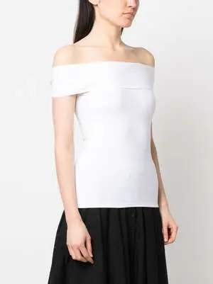 Philosophy Di Lorenzo Serafini Off-shoulder Short-sleeve Top