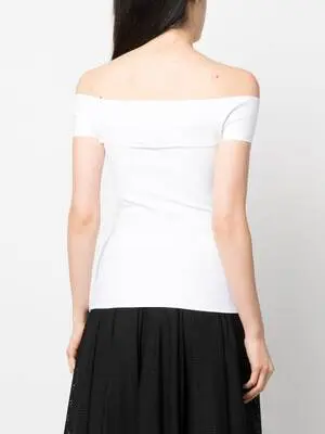 Philosophy Di Lorenzo Serafini Off-shoulder Short-sleeve Top