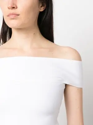Philosophy Di Lorenzo Serafini Off-shoulder Short-sleeve Top