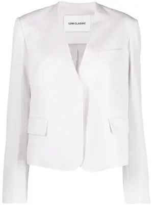 LOW CLASSIC LOW CLASSIC Single-Breasted Collarless Blazer