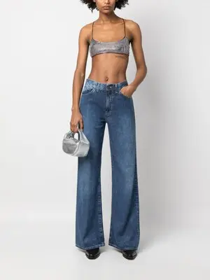 DONDUP Amber Low-rise Wide-leg Jeans - Blue