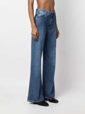 DONDUP Amber Low-rise Wide-leg Jeans - Blue