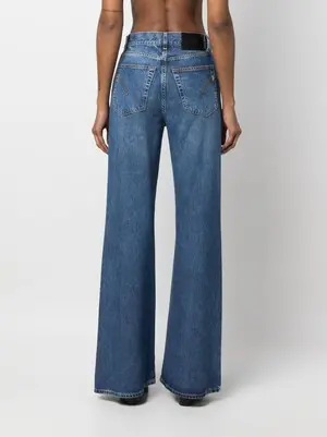 DONDUP Amber Low-rise Wide-leg Jeans - Blue
