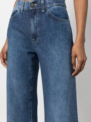 DONDUP Amber Low-rise Wide-leg Jeans - Blue