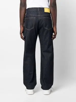 Off-White Contrast-stitching Straight Jeans