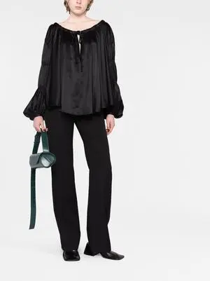 Khaite Lenny Scoop-neck Silk Blouse