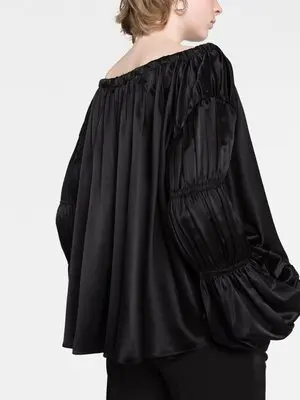 Khaite Lenny Scoop-neck Silk Blouse