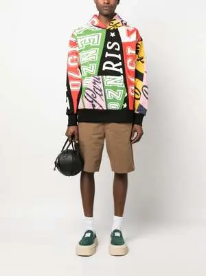 Kenzo Flag-print Cotton Hoodie - Green