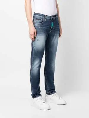 Philipp Plein Logo Patch Straight-leg Jeans