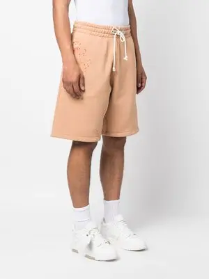 Palm Angels Paint-splatter Logo-print Track Shorts