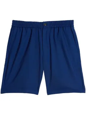 Ami Straight Leg Wool Shorts - Blue