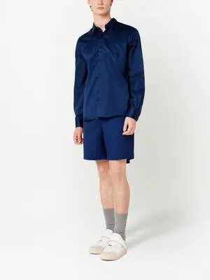 Ami Straight Leg Wool Shorts - Blue