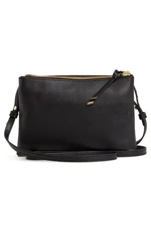 Ted Baker London Daniibar Double Zip Leather Crossbody Bag