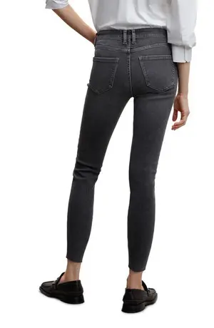 Mango Raw Hem Crop Skinny Jeans