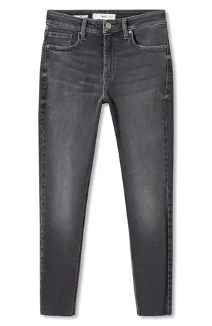 Mango Raw Hem Crop Skinny Jeans