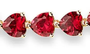 Judith Leiber Cubic Zirconia Heart Tennis Necklace