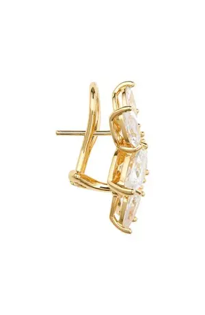 Judith Leiber Cubic Zirconia Cluster Earrings - Gold Clear