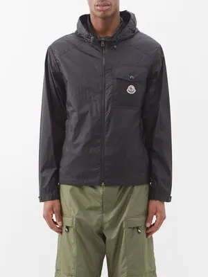 Moncler Moncler - Samakar Crinkled-nylon Hooded Jacket - Mens - Black - Black