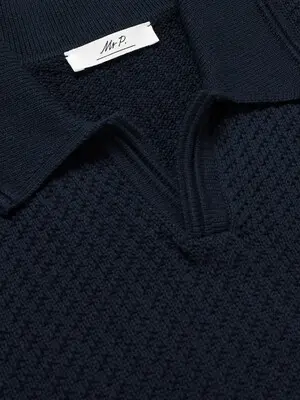 Mr P. Jacquard-knit Cotton Polo Shirt