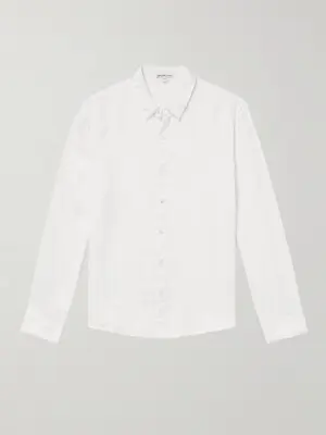 JAMES PERSE Garment-dyed Linen Shirt - White