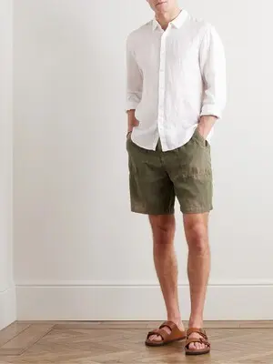 JAMES PERSE Garment-dyed Linen Shirt - White