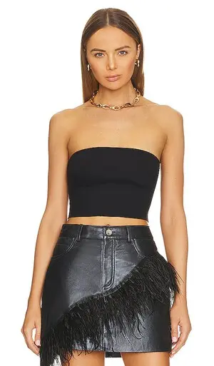 Commando Neoprene Tube Top - Black