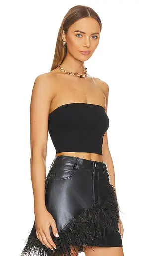 Commando Neoprene Tube Top - Black