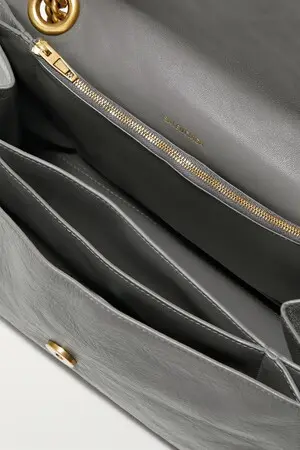 Balenciaga Hourglass Crinkled-leather Shoulder Bag