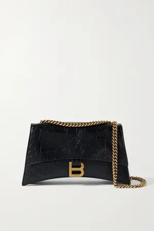 Balenciaga Crush Small Shoulder Bag - Black