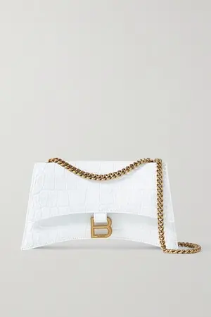 Balenciaga Crush Small Shoulder Bag - White