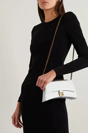 Balenciaga Crush Small Shoulder Bag - White