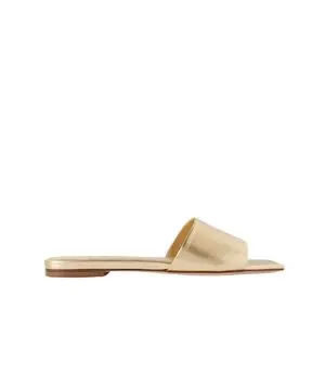 AeydĒ Anna Metallic Leather Slides