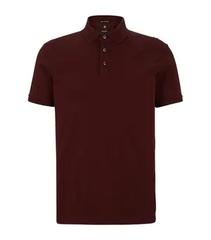 BOSS Organic Cotton Polo Shirt Red