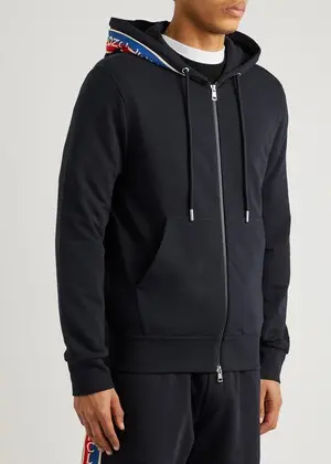 Moncler Hooded Stretch-cotton Sweatshirt