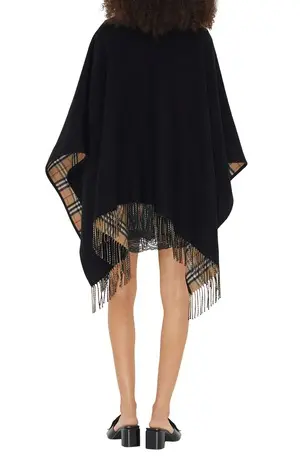 Burberry Check Reversible Wool Cape