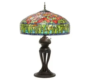 RIVER OF GOODS 33.25'h Tiffany-style Stained G Ass Table Lamp - One-color
