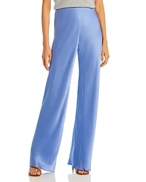 Vince High Waist Wide Leg Satin Pants Aria