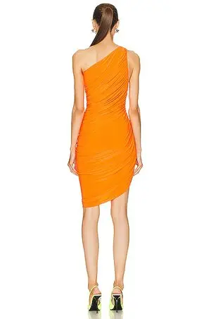 Norma Kamali Diana Mini Dress In Orange