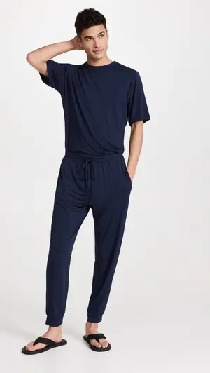 Eberjey Henry Modal Short Sleeve & Pant Pj Set