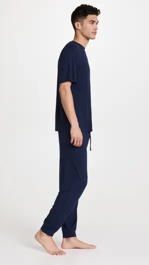 Eberjey Henry Modal Short Sleeve & Pant Pj Set