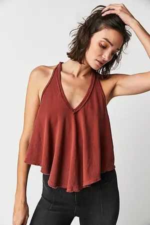 Free People Care FP Karri Swing Tank By Free People Burnt Henna