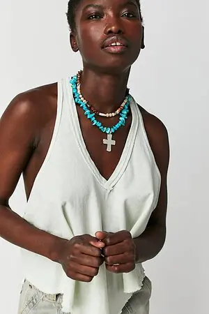 Free People Care FP Karri Swing Tank By Free People Canary Green