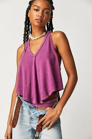 Free People Care FP Karri Swing Tank By Free People Dahlia Mauve