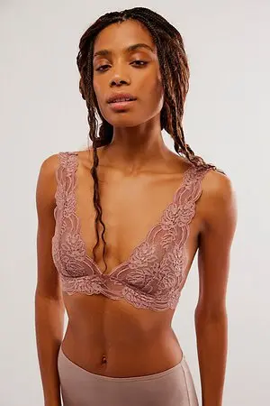 Free People Last Dance Lace Plunge Bralette Summer Sparrow