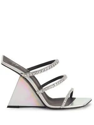 Giuseppe Zanotti Silver Tone Sandals For Women