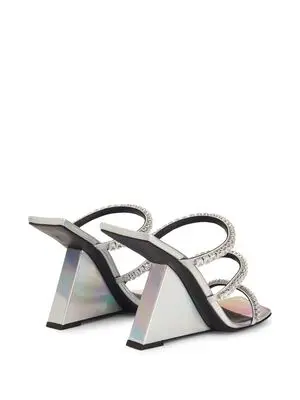 GIUSEPPE ZANOTTI 105mm Clarence Sandals - Silver