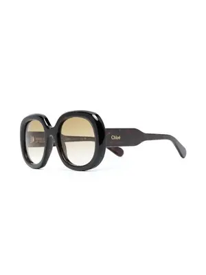 Chloé Logo-print Oversized Sunglasses