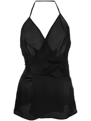 Rick Owens Laura Wraparound Halterneck Top